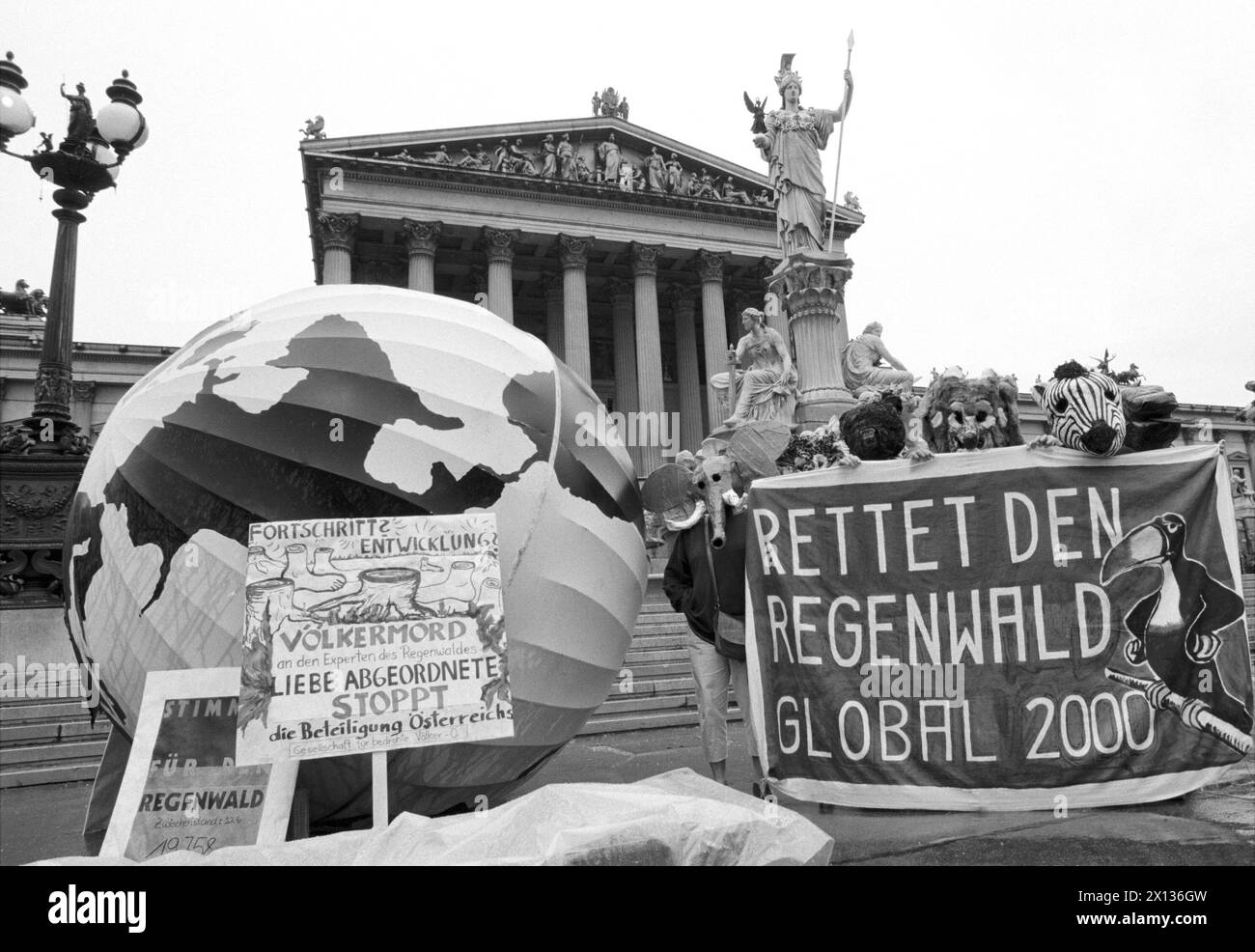 Vienna on July 2nd 1990: Members of the Austrian environmental ...