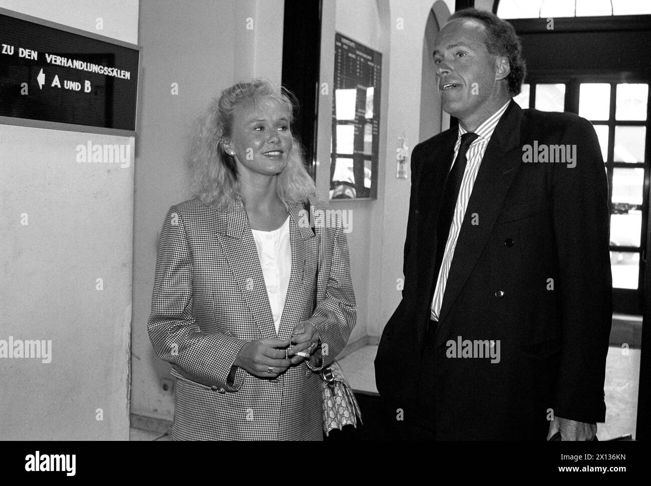 Vienna on August 20th 1990: Start of the hearing against actress Ursula ...
