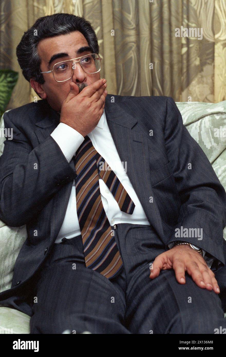 Vienna on August 29th 1990: Kuwait's Finance Minister Sheik Ali Khalifa ...