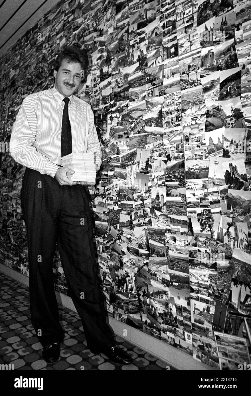 Vienna on October 15th 1990: Bank manager Stadler presents a wall with ...