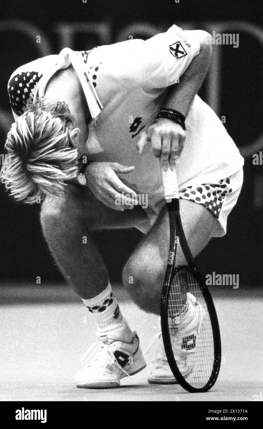 Vienna on October 20th 1990: Austria's player Thomas Muster (picture ...