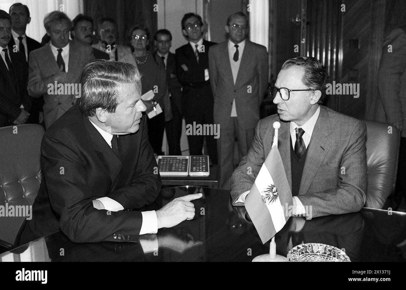 Vienna on October 19th 1990: Meeting between Austria's Federal ...