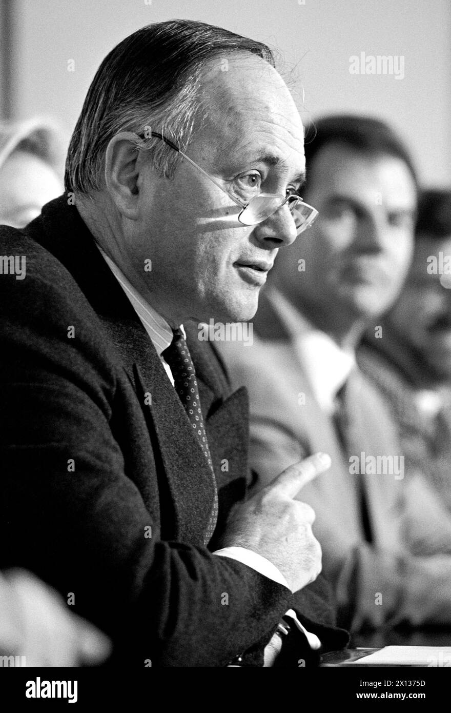 Vienna on November 19th 1990: Heinrich Neisser, chairman of the ...