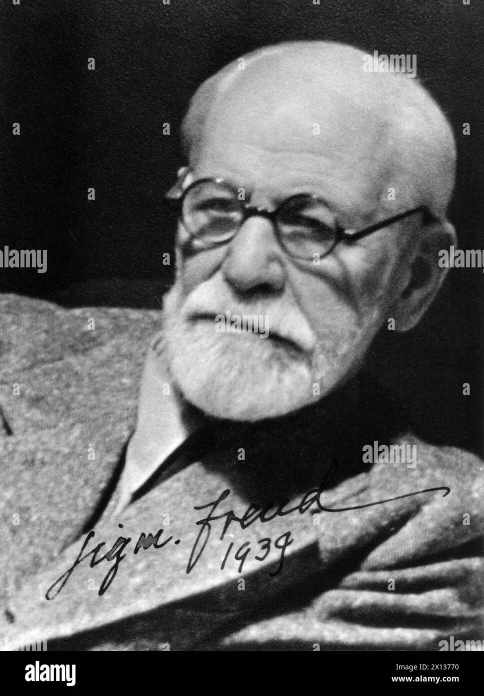 Portrait of Sigmund Freud from 1939. - 19901128 PD0005 - Rechteinfo ...