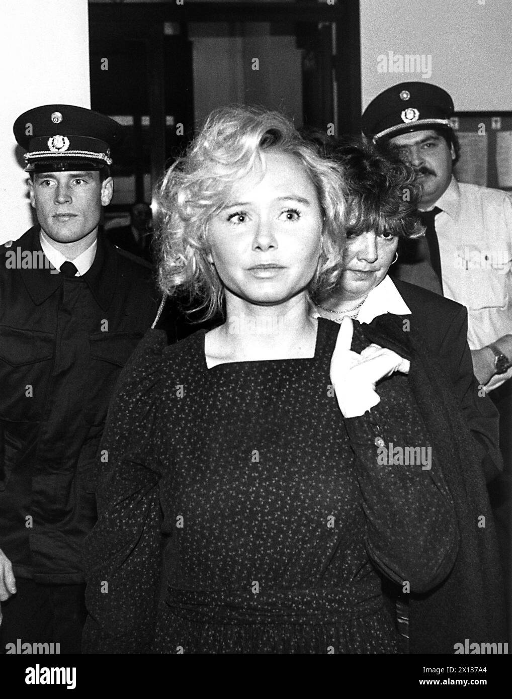 Vienna on December 5th 1990: Hearing against actress Ursula Koban ...