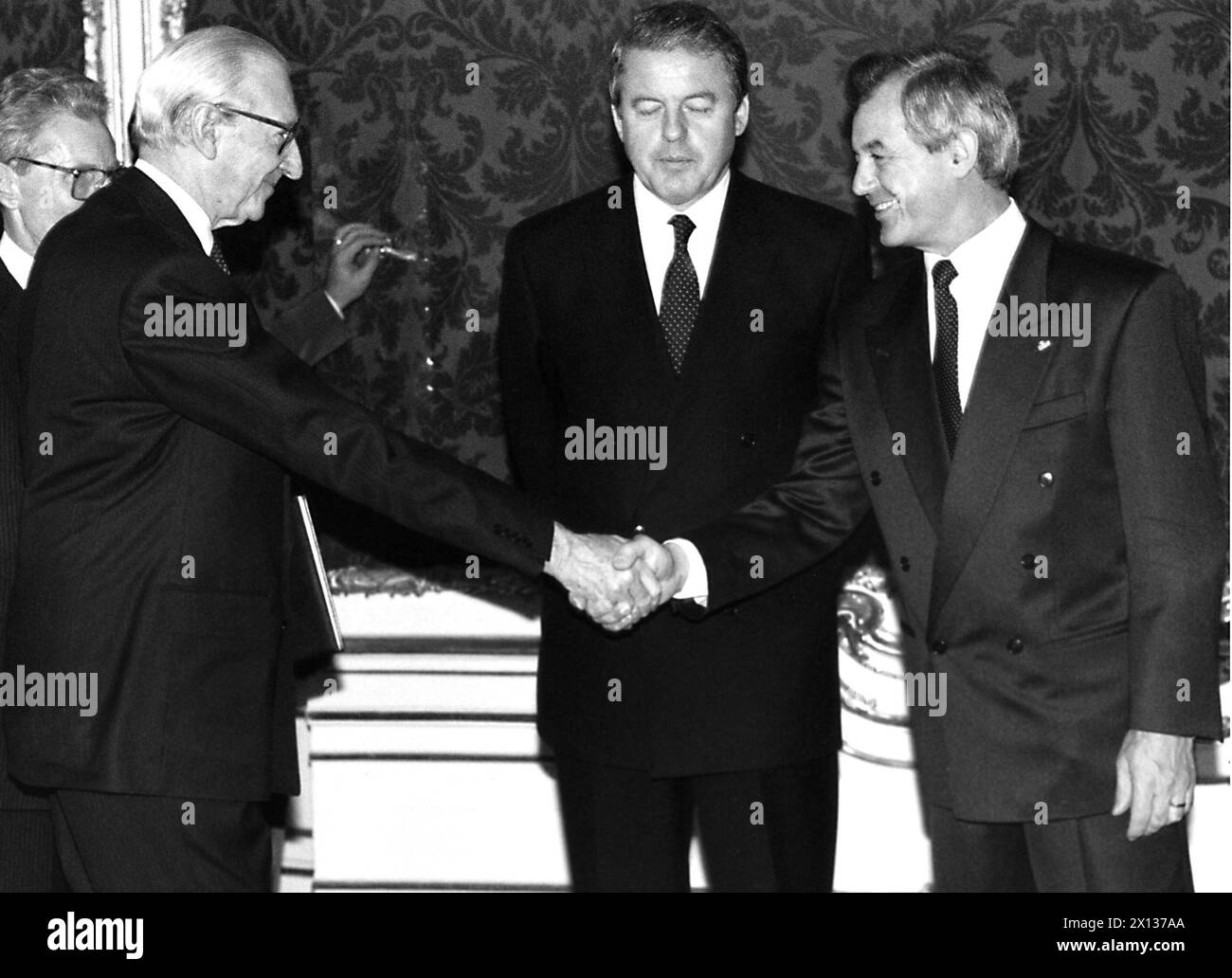 Vienna on December 17th 1990: Austria's Federal President Kurt Waldheim ...