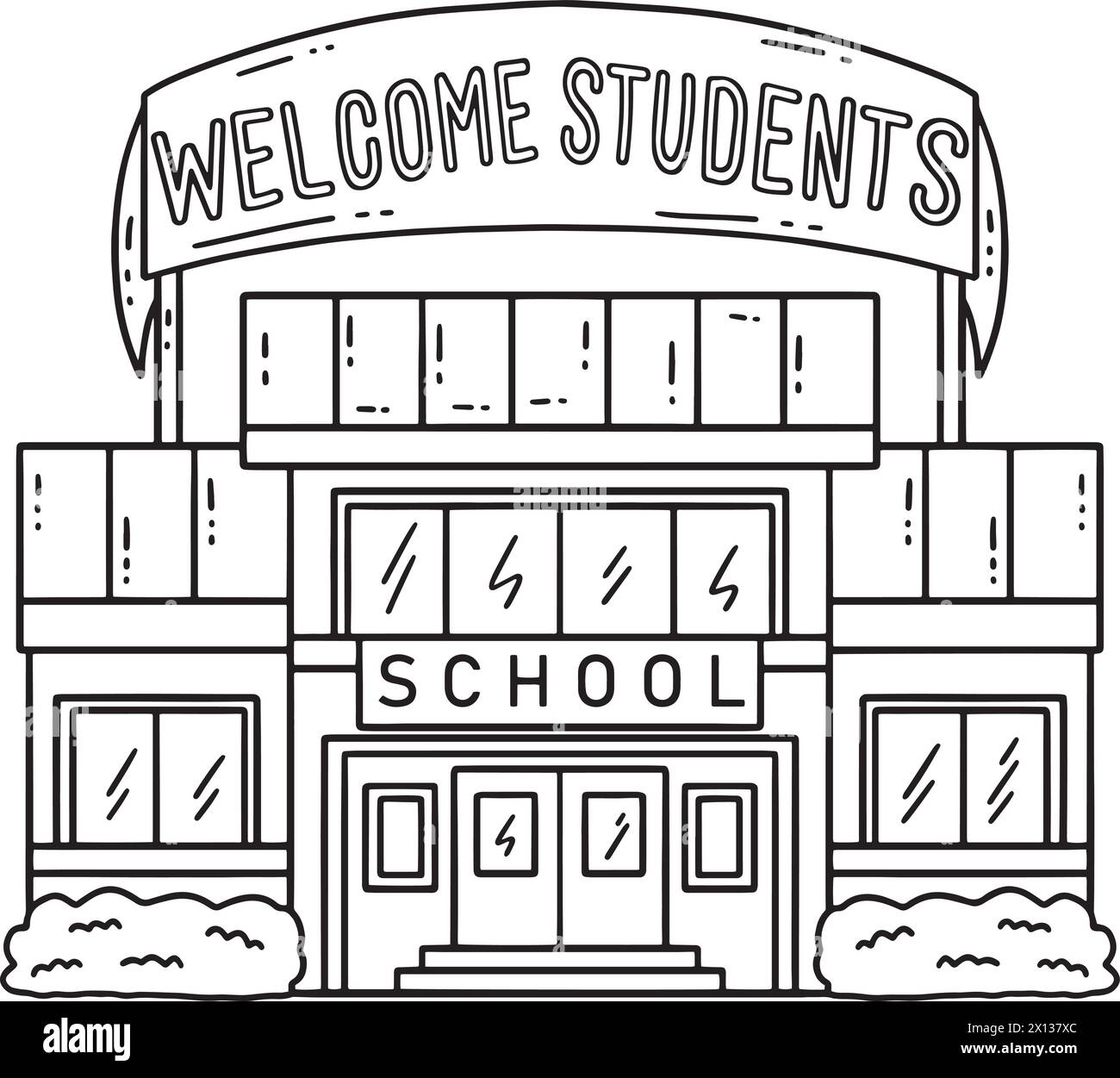 First Day of School Welcome Students Isolated Stock Vector Image & Art ...