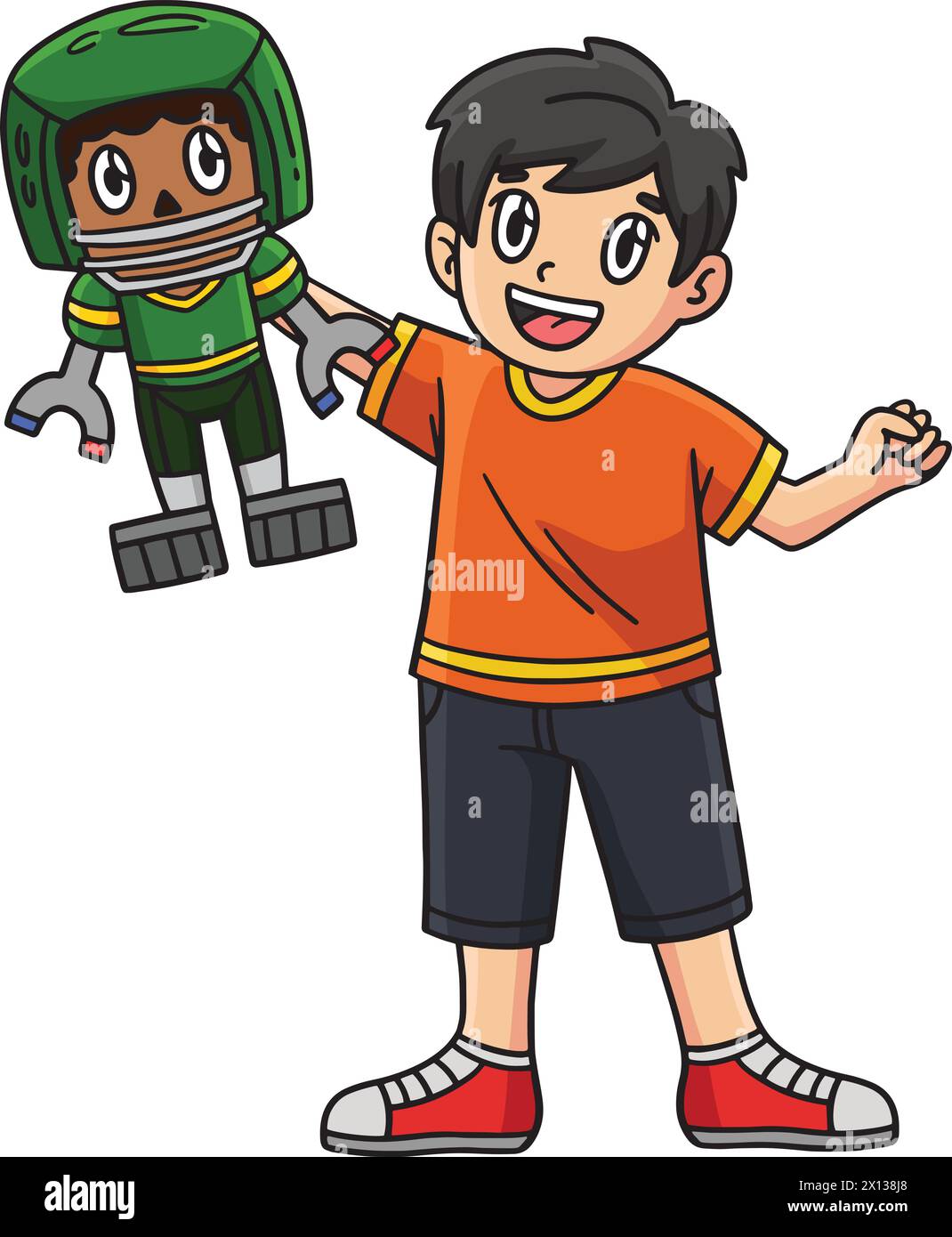 American Football Boy Quarterback Toy Clipart Stock Vector Image & Art ...