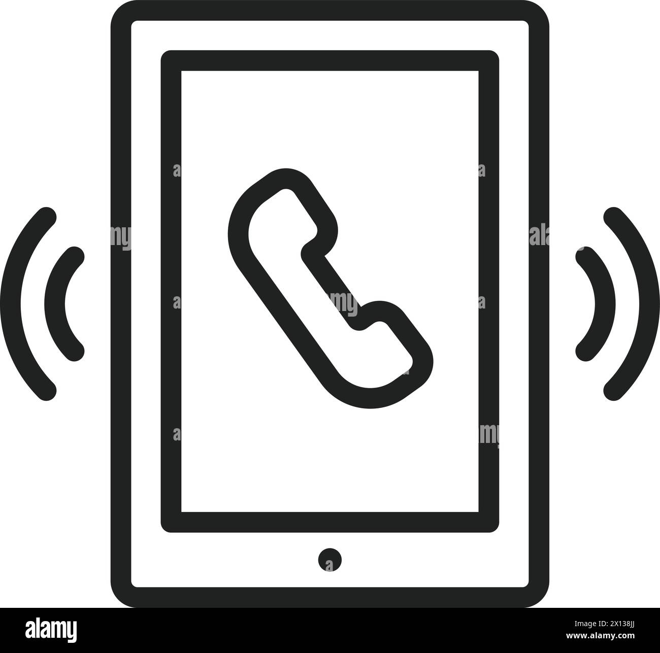 Tablet Call icon vector image. Suitable for mobile application web application and print media ...