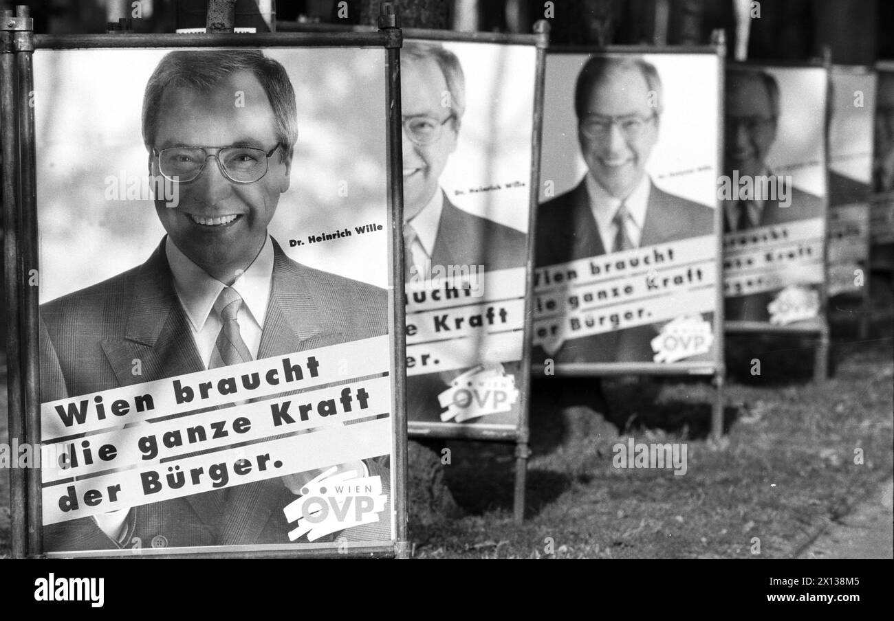 Election poster of the Viennese people's party (OEVP) for the elections ...