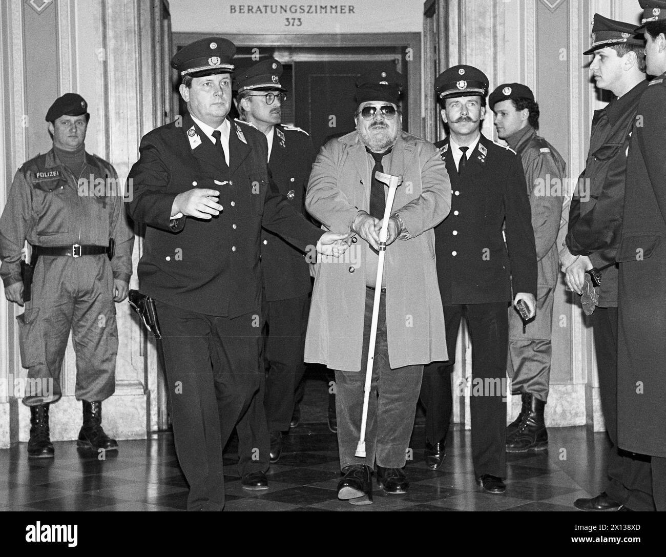 Udo Proksch on January 28, 1992 at the Higher Regional Court in Vienna ...