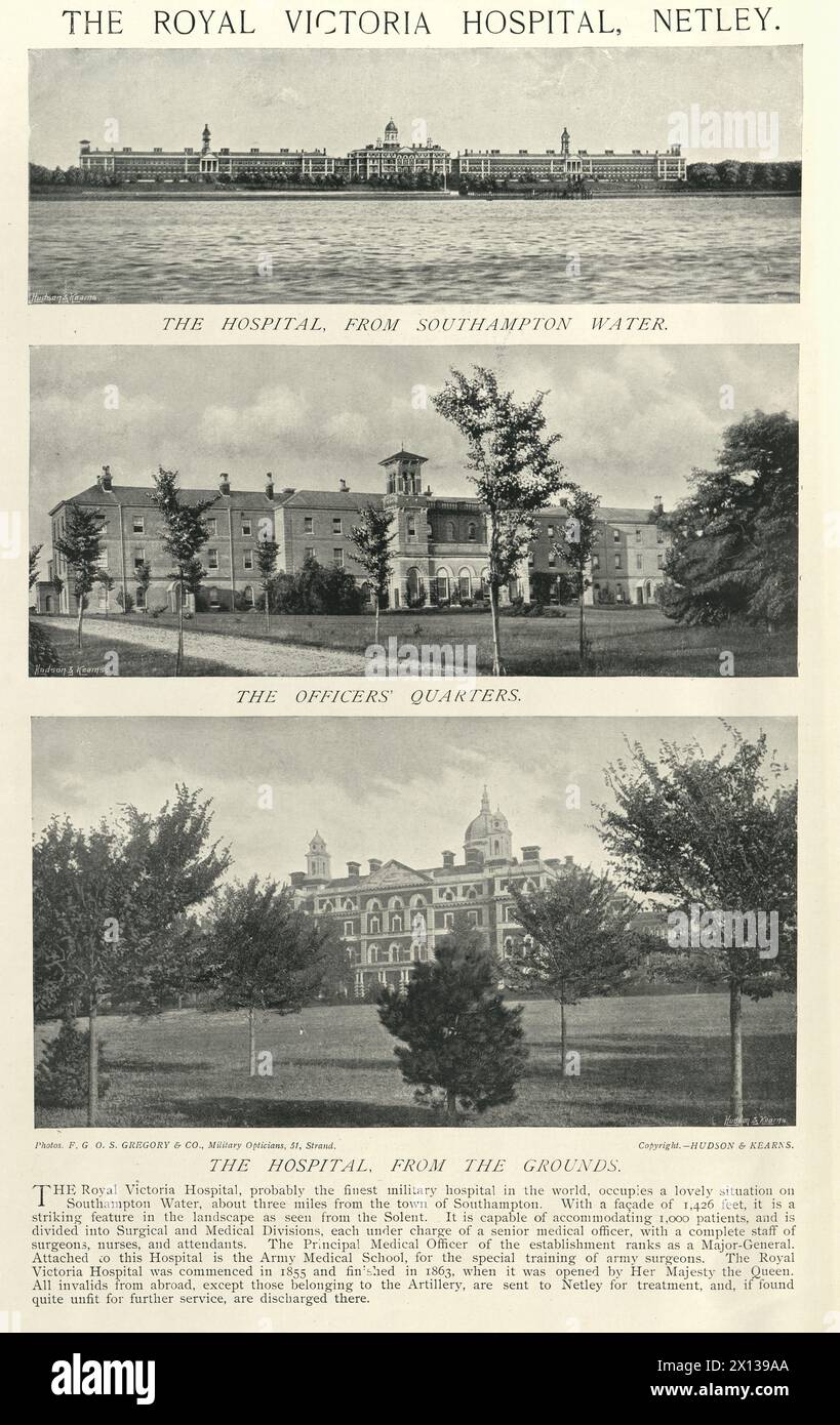 Vintage picture Military Royal Victoria Hospital or Netley Hospital ...