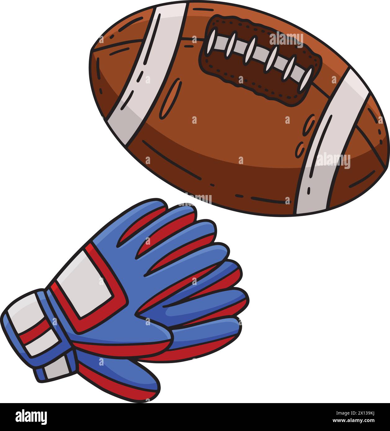 American Football and Cricket Gloves Clipart Stock Vector Image & Art ...