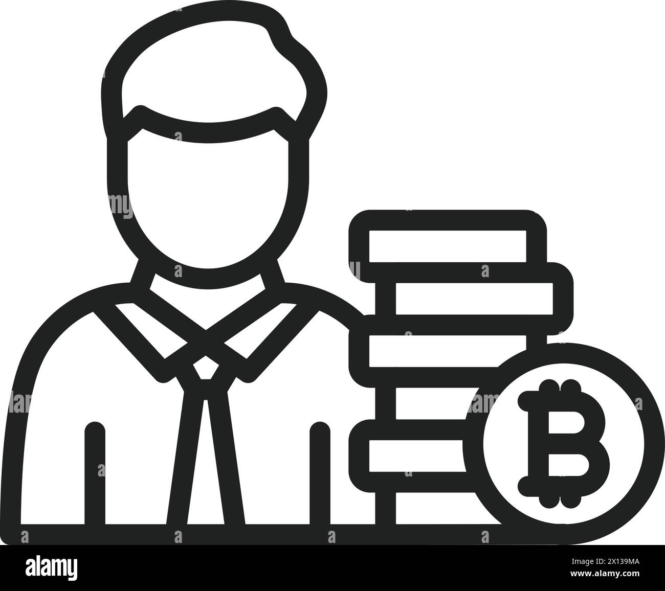 Trader icon vector image. Suitable for mobile application web ...