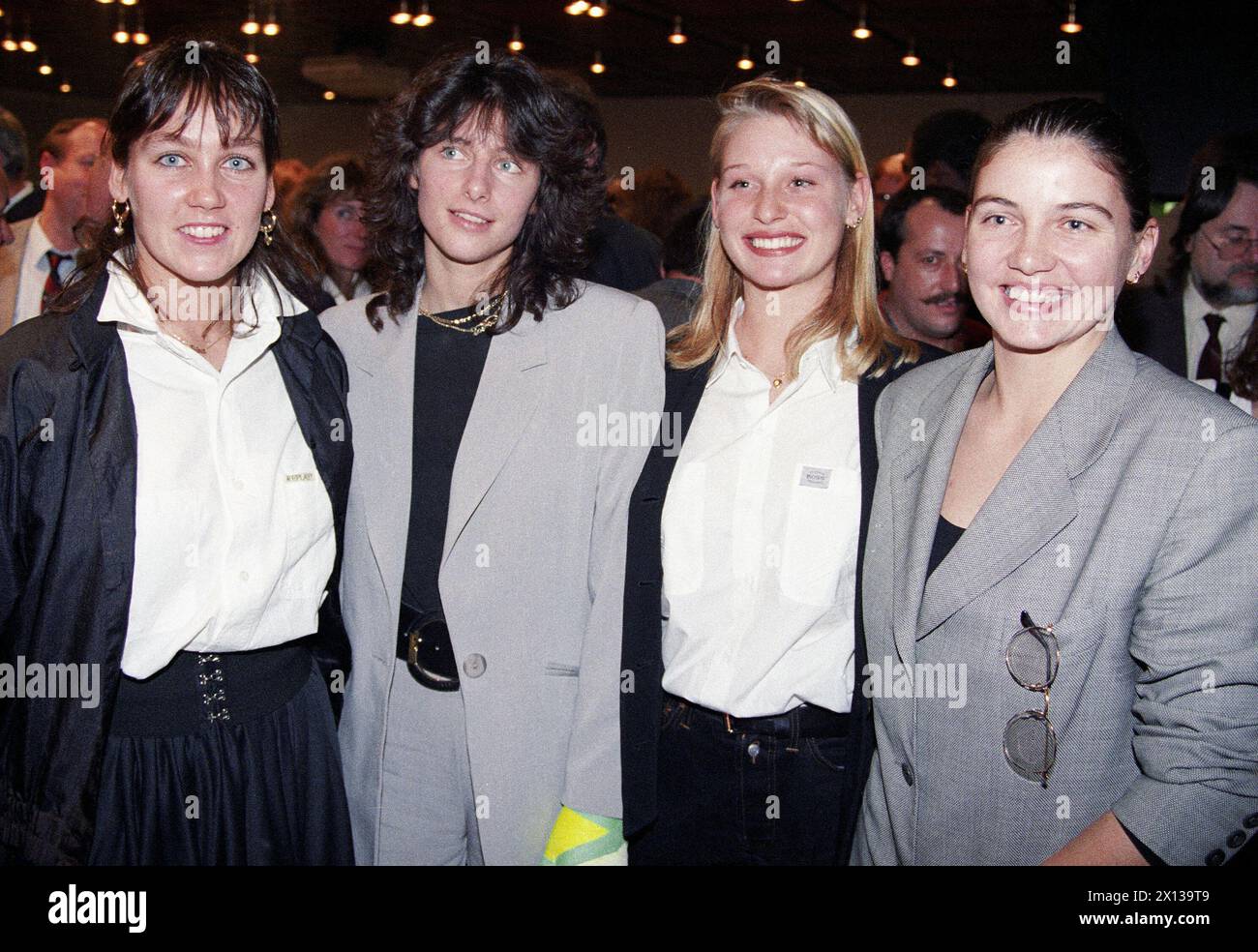 Tennis players Petra Ritter, Barbara Paulus, Barbara Schett and Judith ...