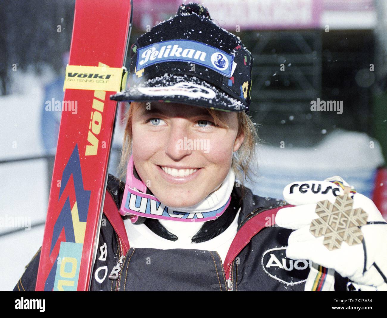 Austrian skier Martina Ertl won the bronze medal at the Alpine Ski ...