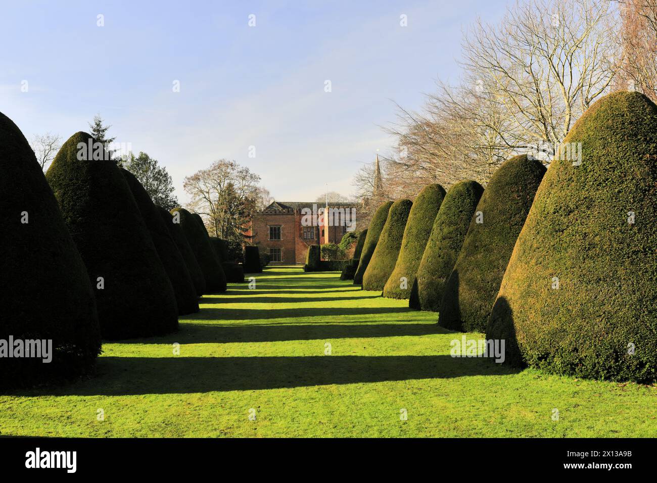 The gardens at Holme Pierrepont Hall, Nottinghamshire, England, UK ...