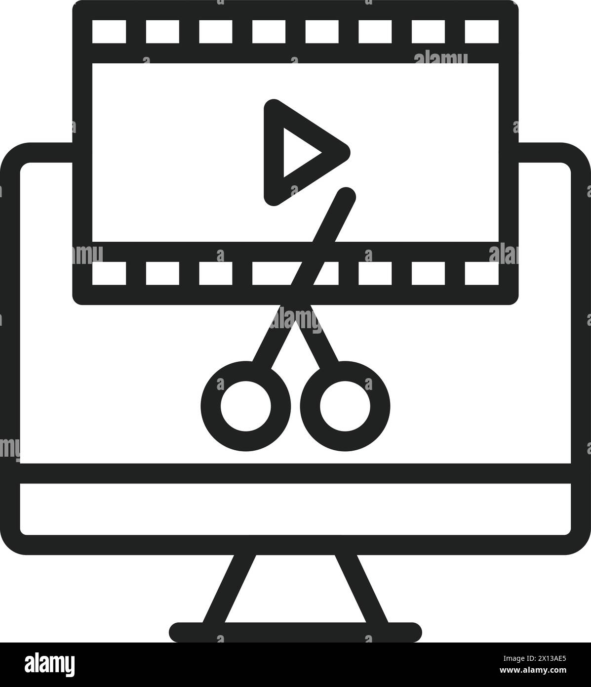 Video Editing icon vector image. Suitable for mobile application web ...