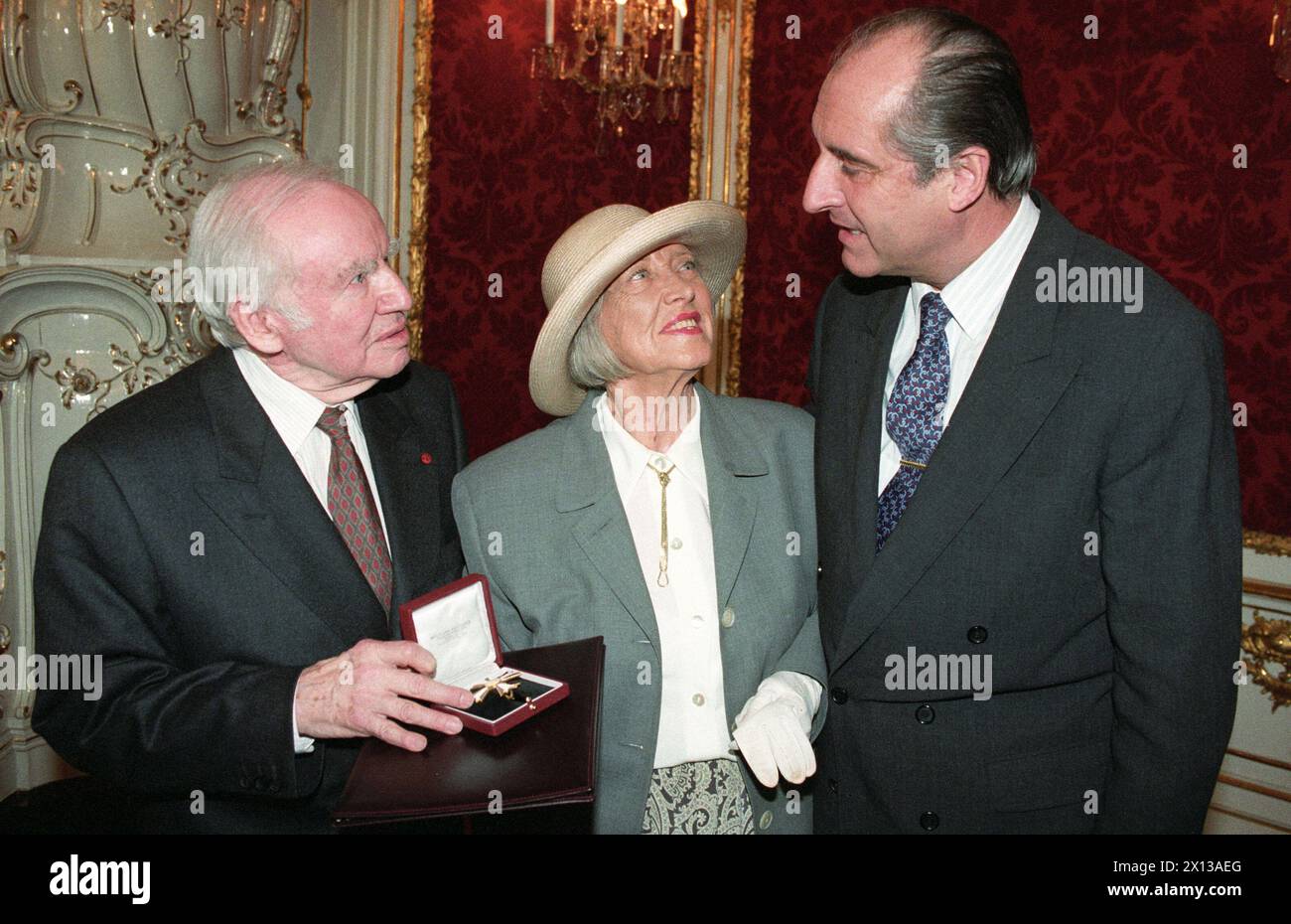 Future resarcher and journalist Robert Jungk (L) received on 10th May ...