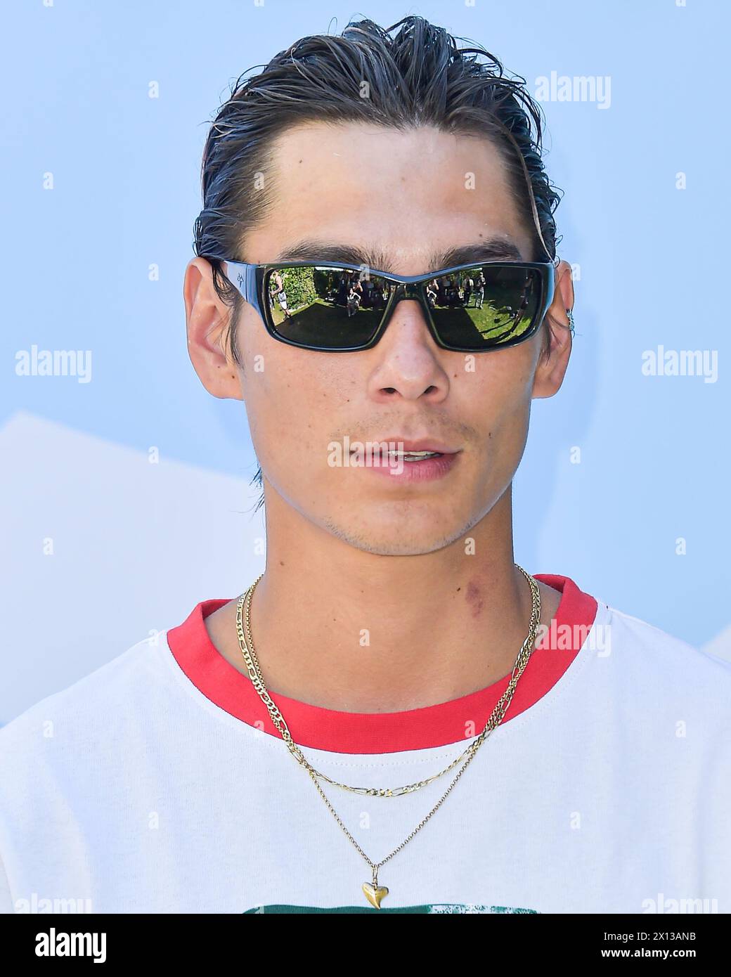 PALM SPRINGS, RIVERSIDE COUNTY, CALIFORNIA, USA - APRIL 13: Evan Mock ...