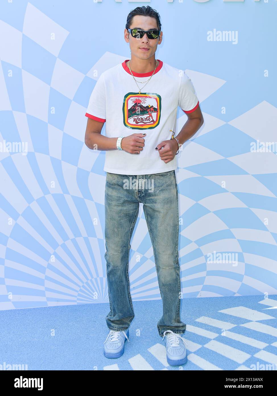 PALM SPRINGS, RIVERSIDE COUNTY, CALIFORNIA, USA - APRIL 13: Evan Mock ...