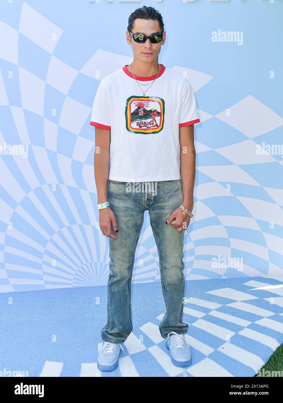 PALM SPRINGS, RIVERSIDE COUNTY, CALIFORNIA, USA - APRIL 13: Evan Mock ...