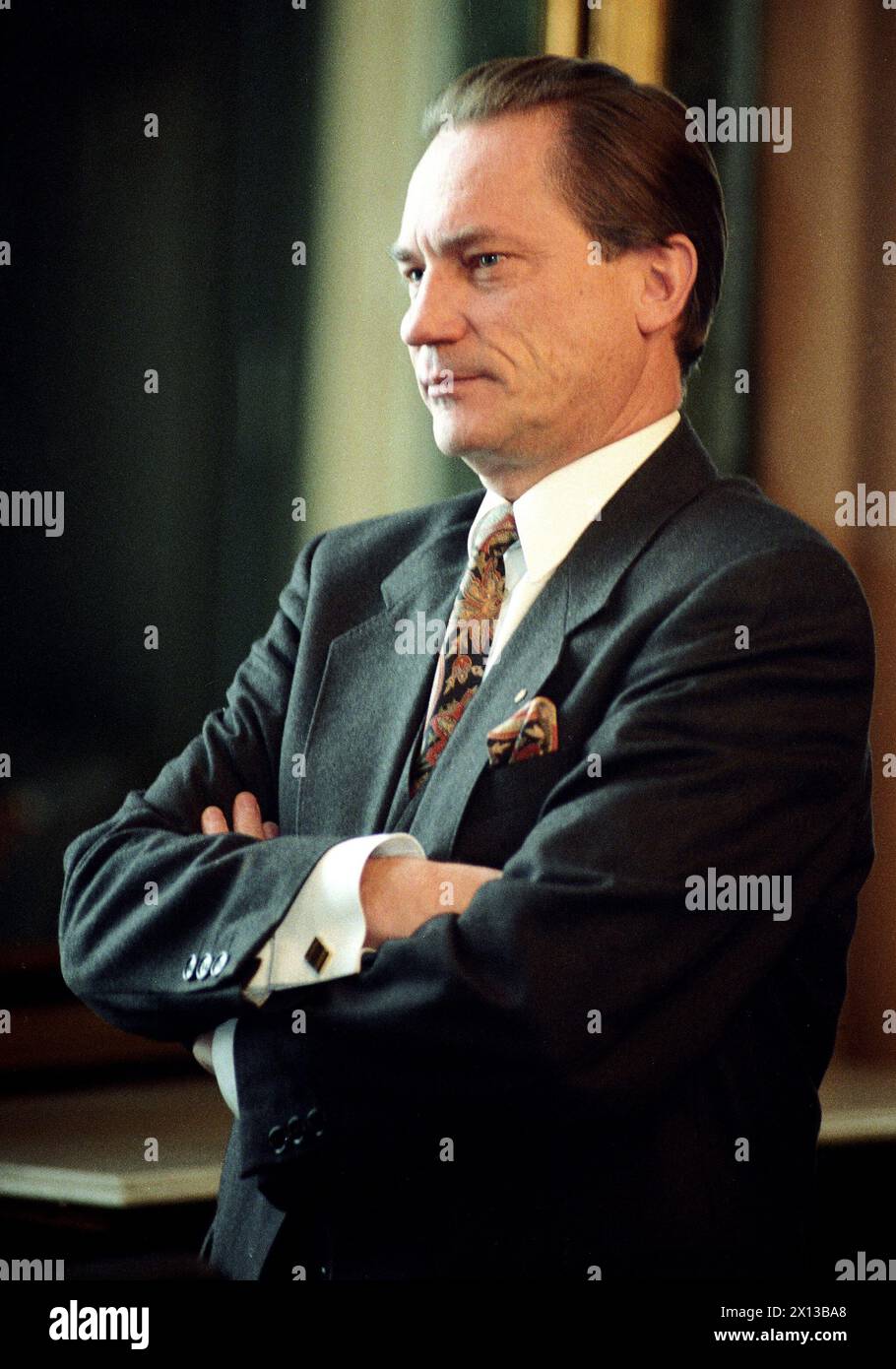 Nikolaus Michalek, Austria's minister of justice, during the Council of ...