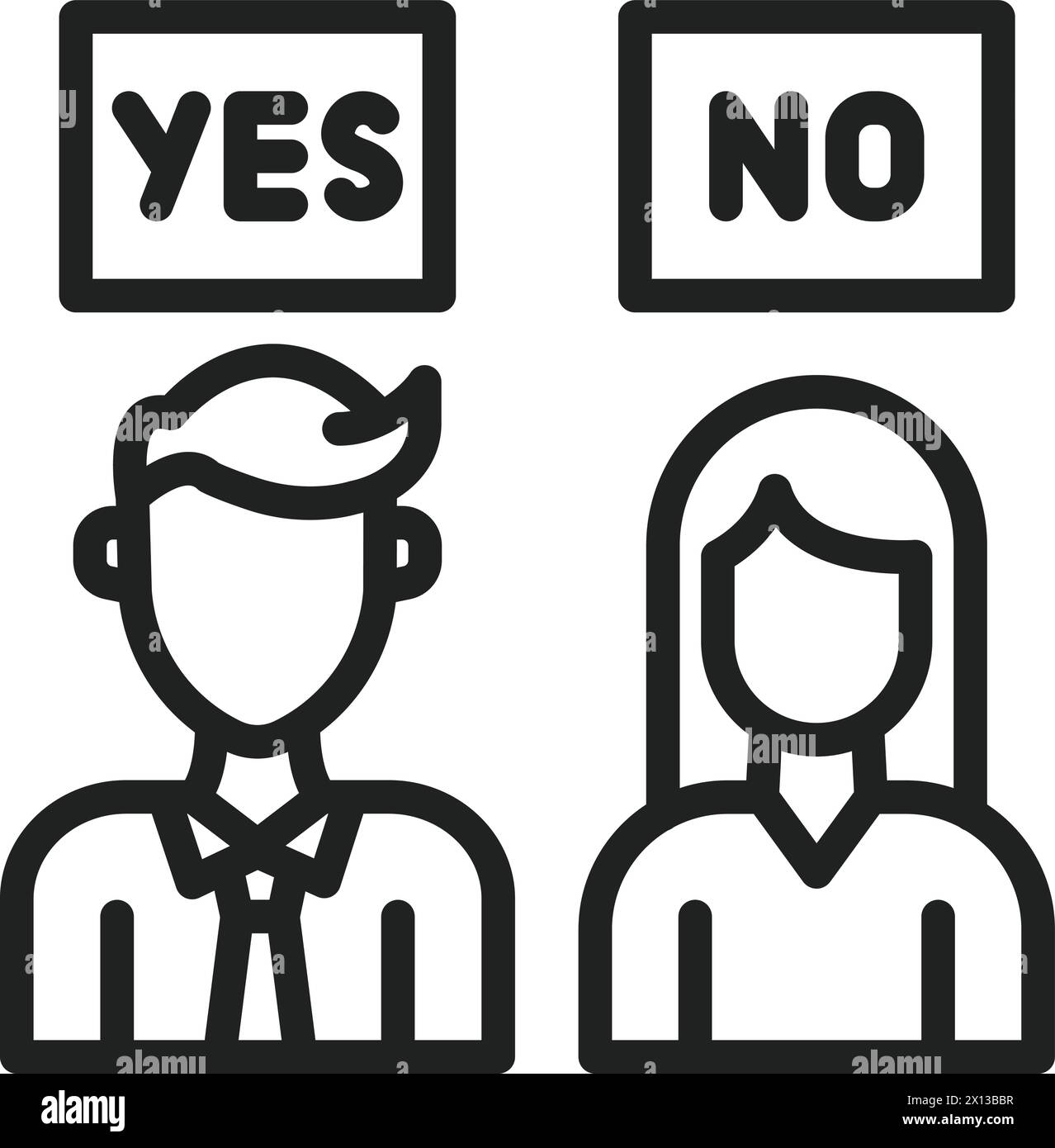 Yes No icon vector image. Suitable for mobile application web ...