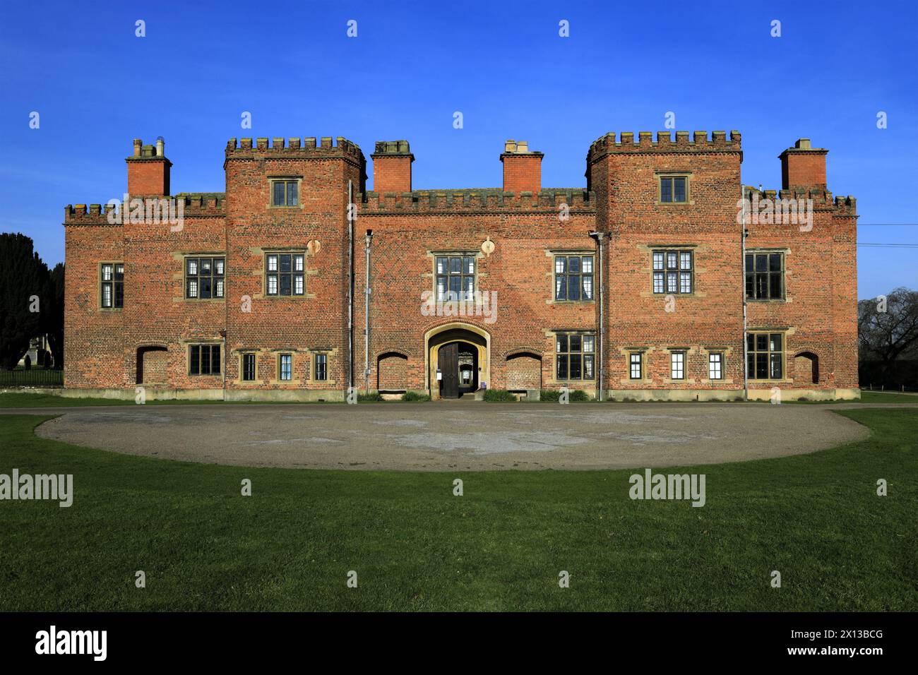 Spring view over Holme Pierrepont Hall, Nottinghamshire, England, UK ...