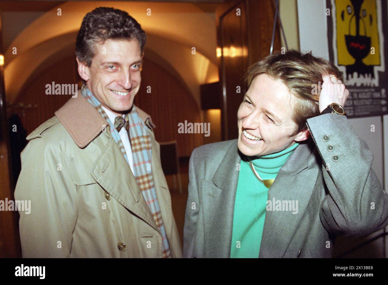 Wiener Neustadt on January 11th 1994: Josef Cap (l.), Chief Executive ...