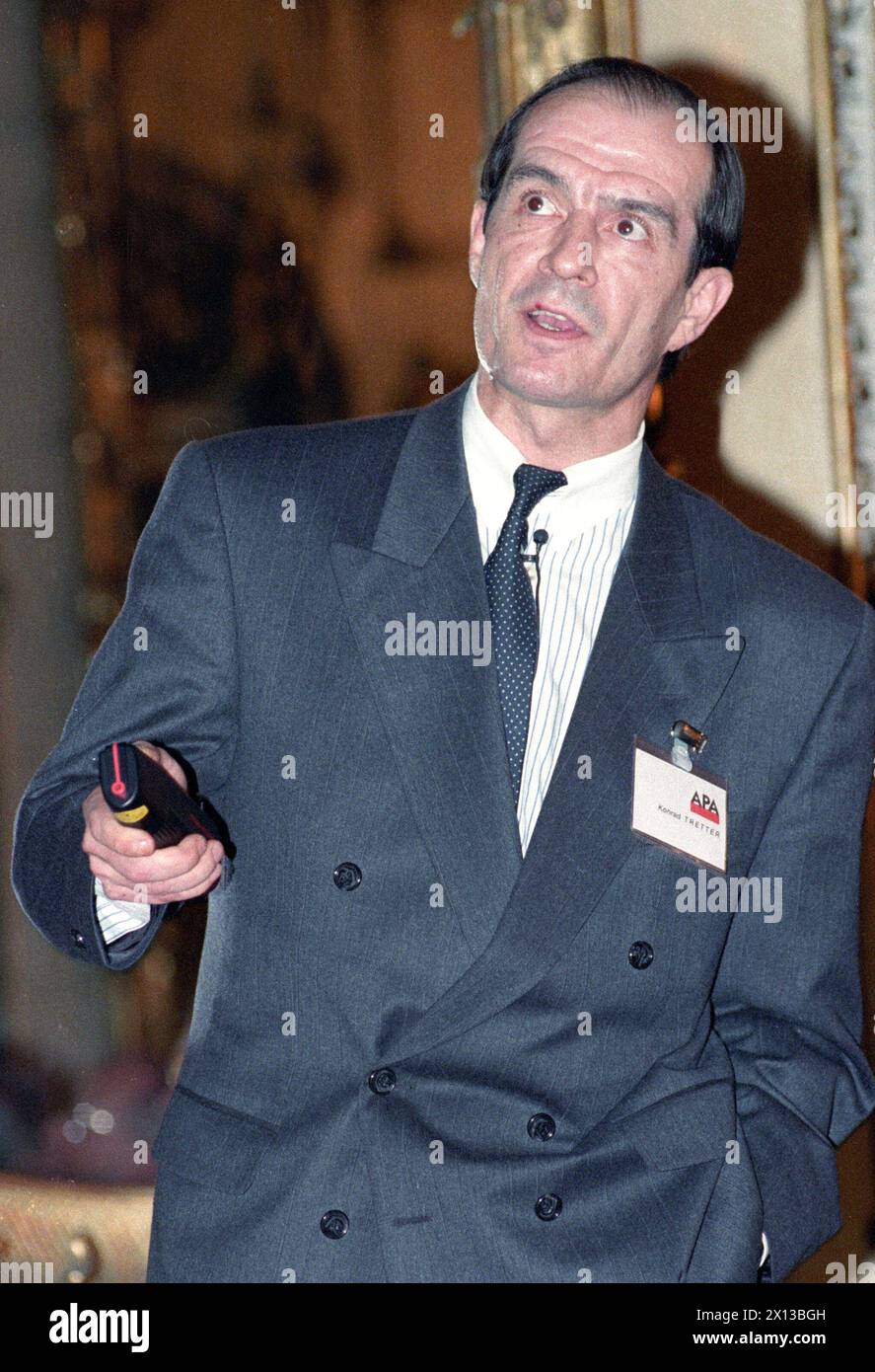 Vienna on January 28th 1994: Konrad Tretter at the the APA-NZZ (Neue ...