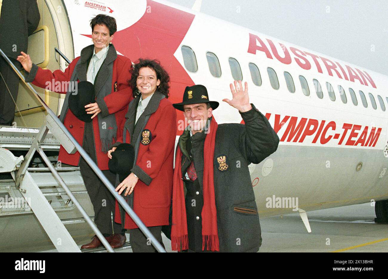 Vienna on February 7th 1994: Austrian participants leave Vienna with an ...