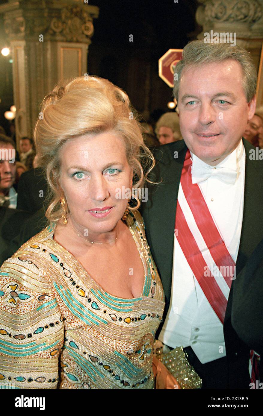 Federal Chancellor Franz Vranitzky with his wife Christine at Vienna ...