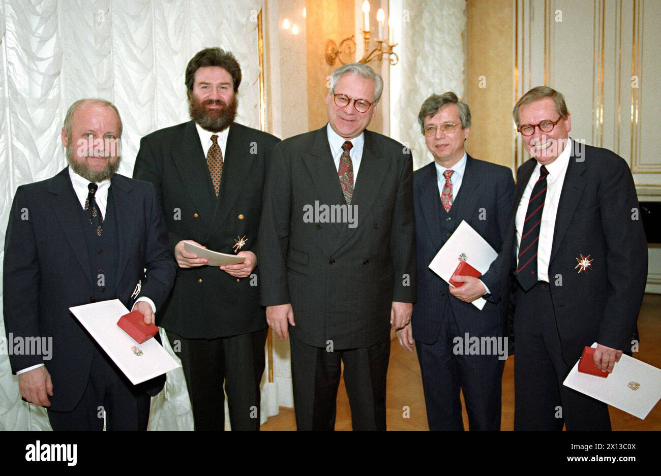 Vienna on March 21st 1994: Austria's vice chancellor Erhard Busek (c ...