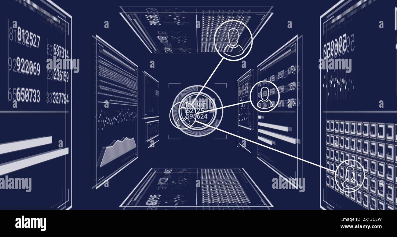 Network connections data flow animation hi-res stock photography and ...