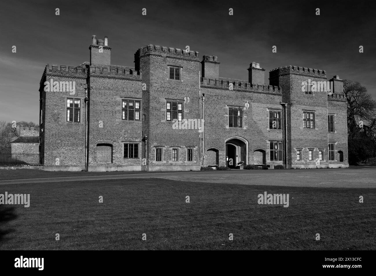 Spring view over Holme Pierrepont Hall, Nottinghamshire, England, UK ...