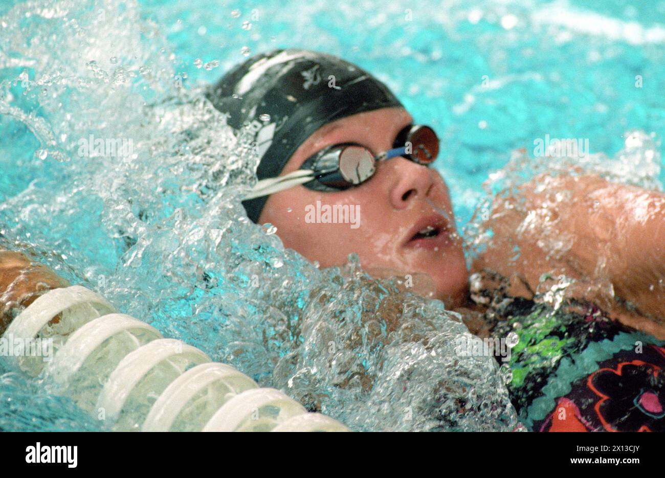 German swimmer Franzi von Almsick, captured in Vienna's Stadthalle on ...