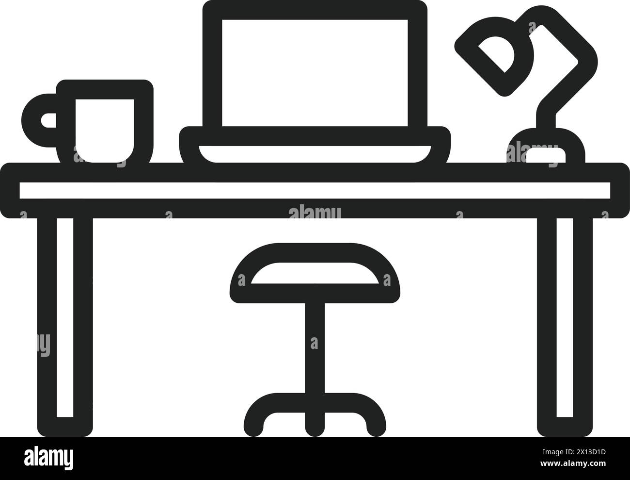 Workspace laptop chair Black and White Stock Photos & Images - Alamy