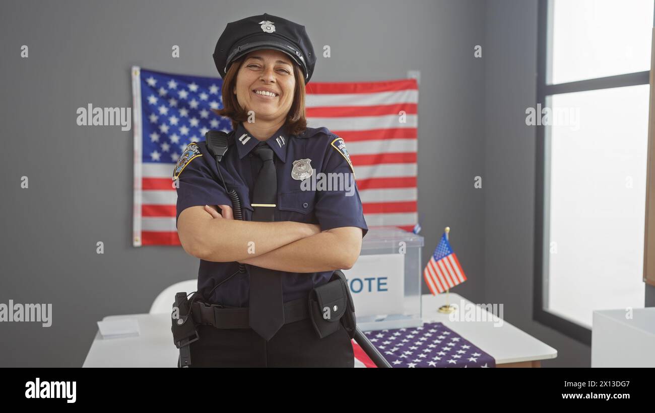 Middle aged policewoman arms hi-res stock photography and images - Alamy