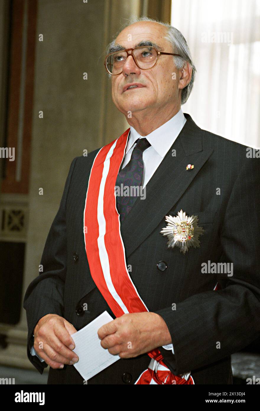 Vienna on July 8th 1994: EU Budgeting Commissioner Bernd Schmidhuber ...