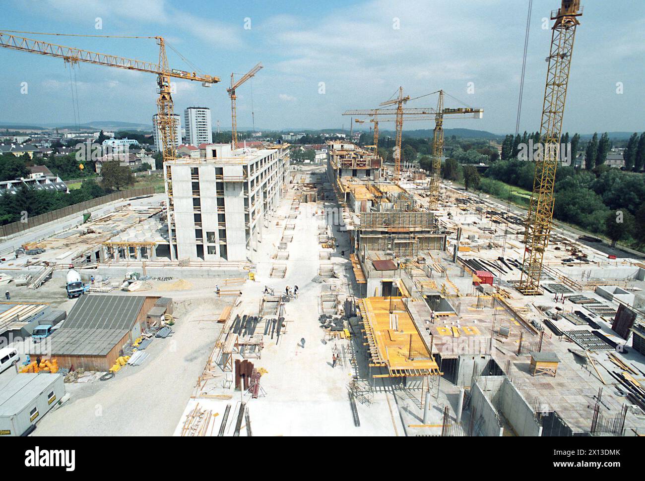 The building lot of the new government district in St. Poelten, captured on August 9th 1994 ...