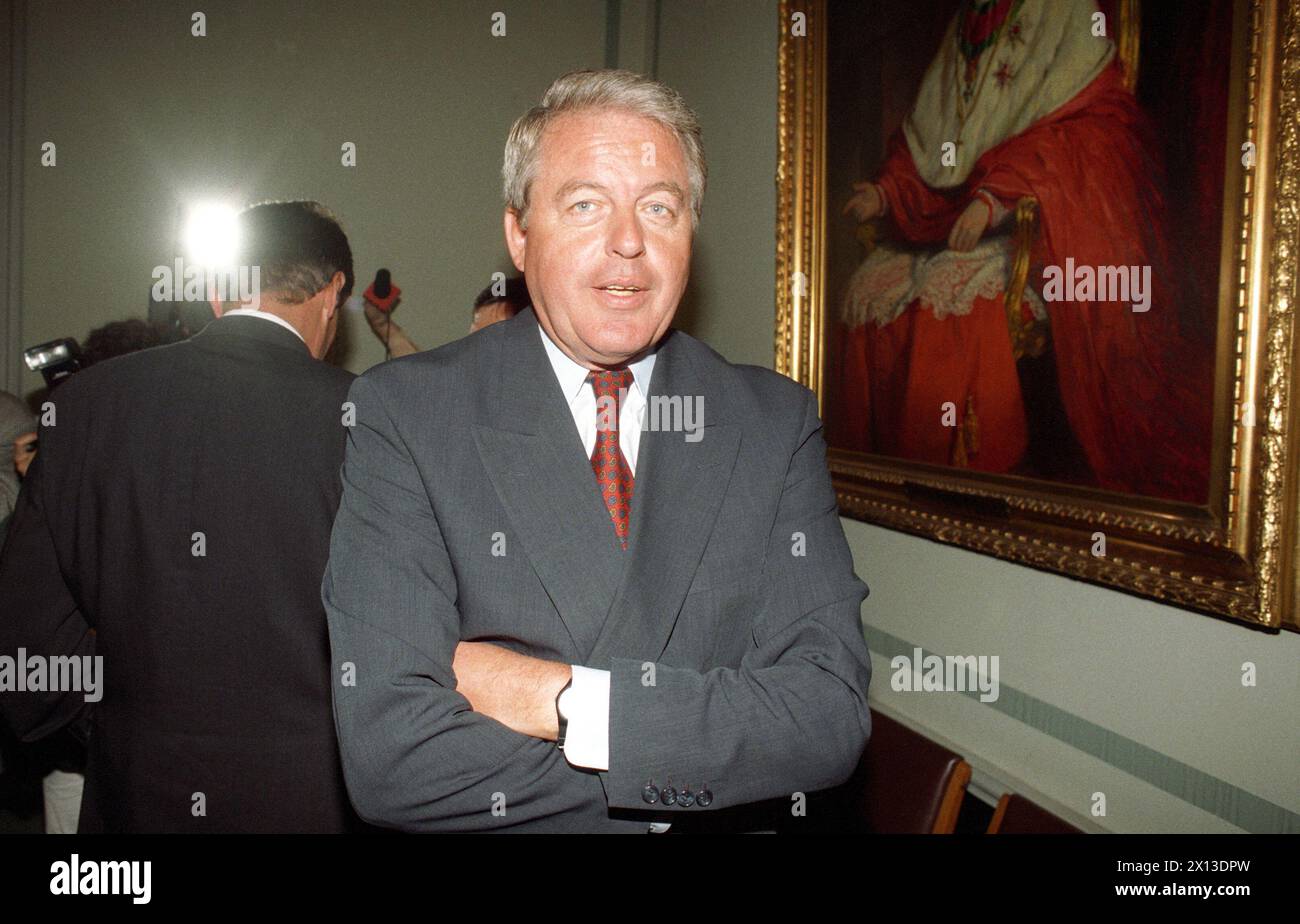 Vienna on August 31st 1994: Austria's Federal Chancellor Franz Vranitzky, captured at a meeting ...