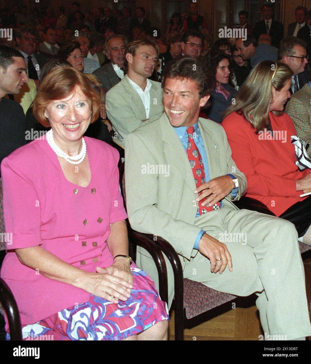 Joerg Haider, party leader of the Austrian Freedom Party and Helene ...