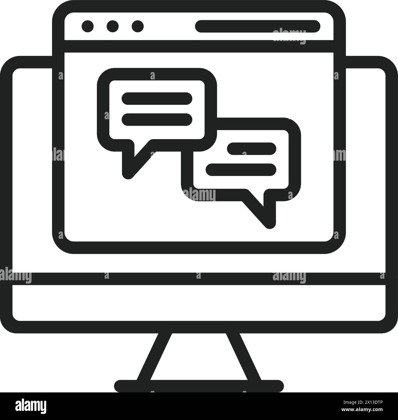 Chat icon Black and White Stock Photos & Images - Alamy