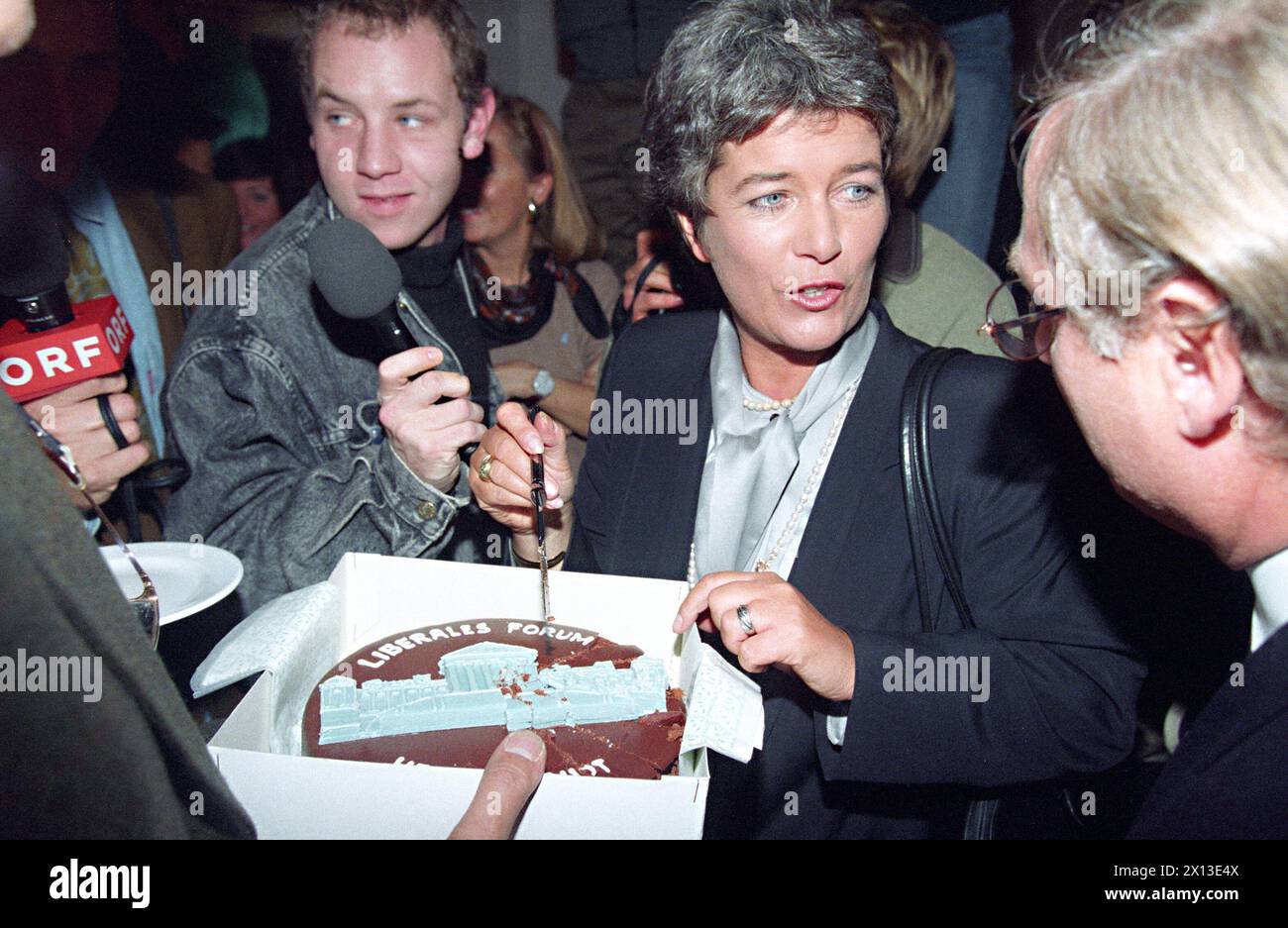 Vienna on October 9th 1994: Heide Schmidt, federal spokeswoman of ...