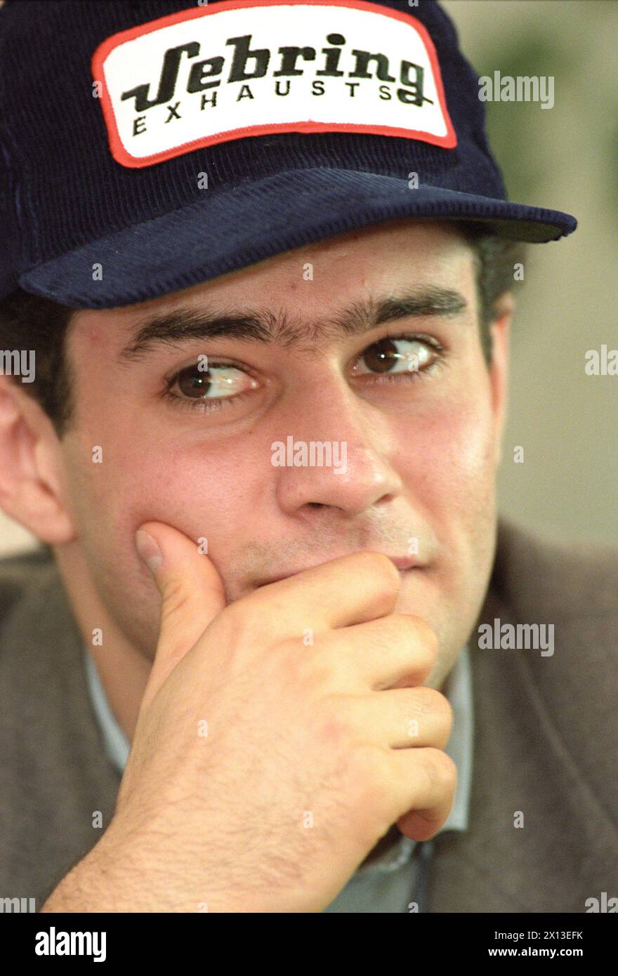 Vienna on November 17th 1994: Press conference with formula 1 racer ...