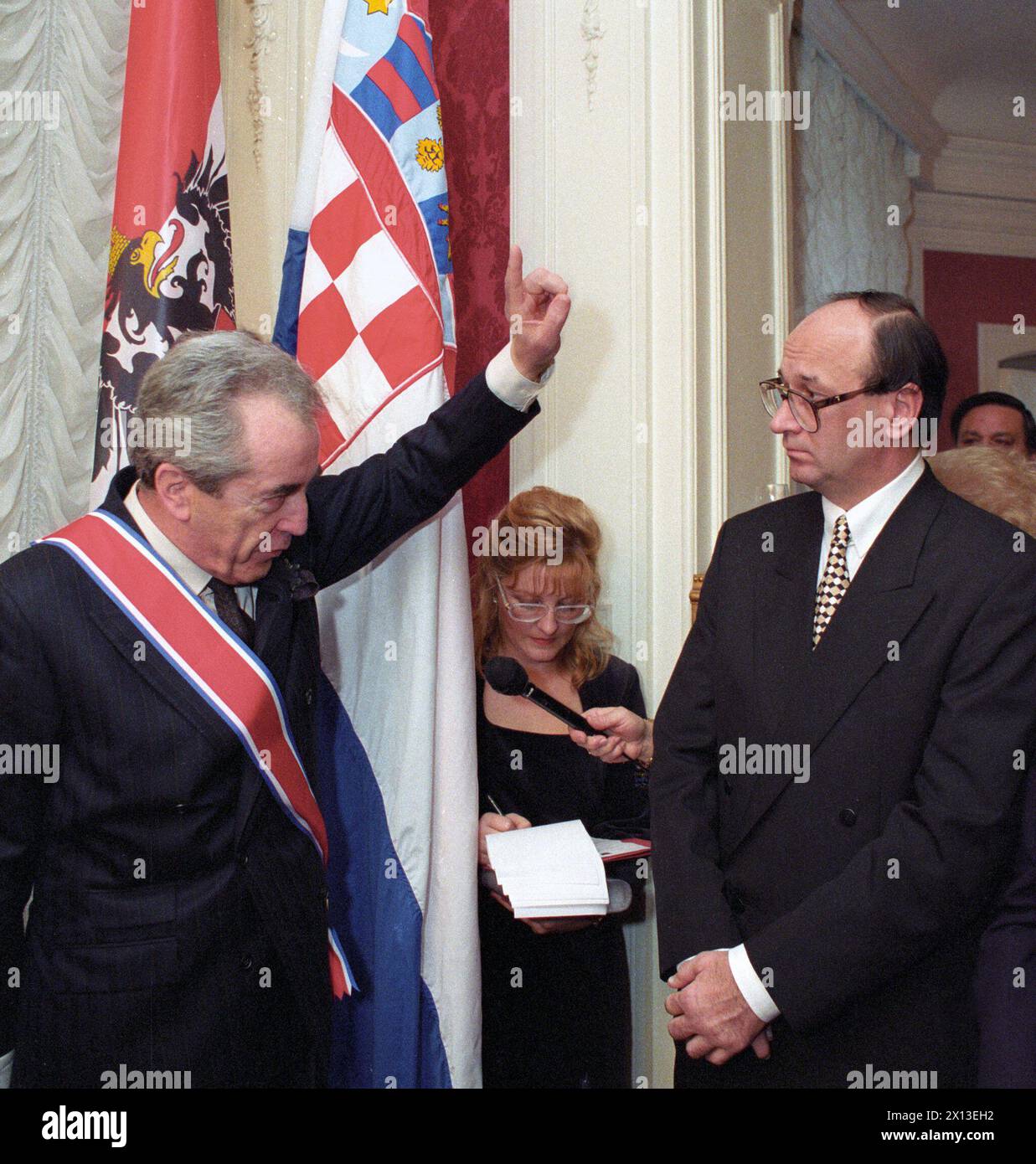 Vienna on November 27th 1994: Foreign minister of Austria, Alois Mock ...