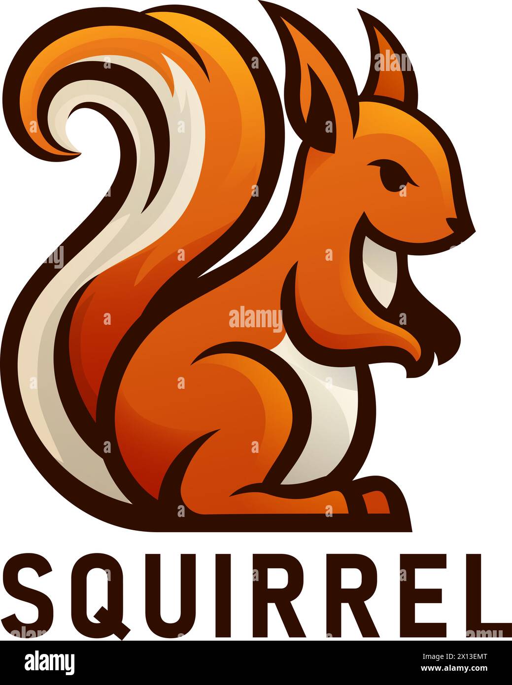 Squirrel Animal Design Icon Mascot Illustration Stock Vector Image ...