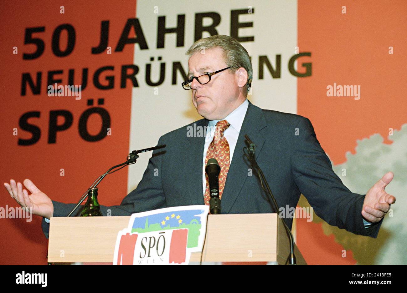 Vienna on April 21st 1995: Austria's Federal Chancellor Franz Vranitzky ...