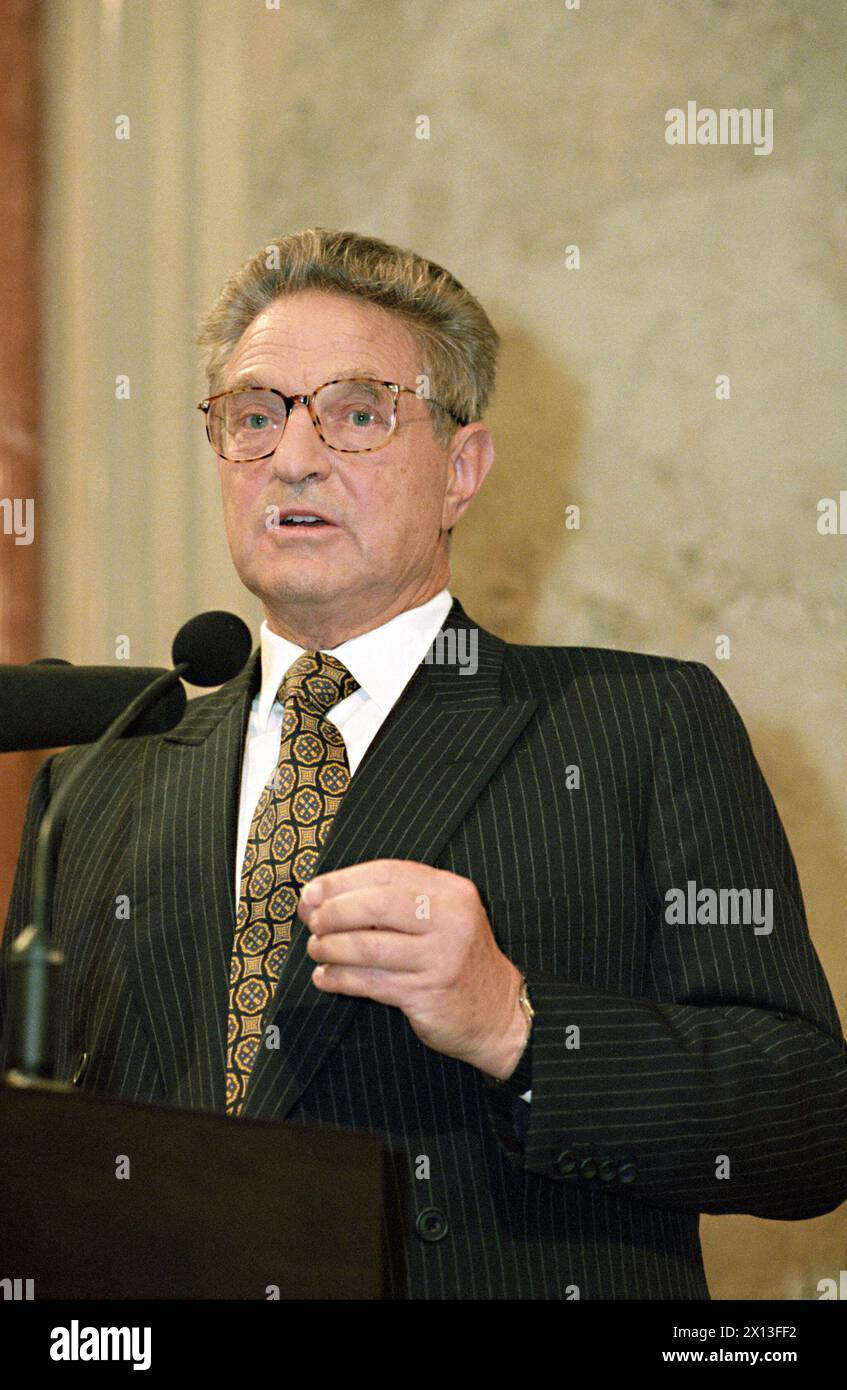 Vienna on April 27th 1995: Press conference with George Soros ...